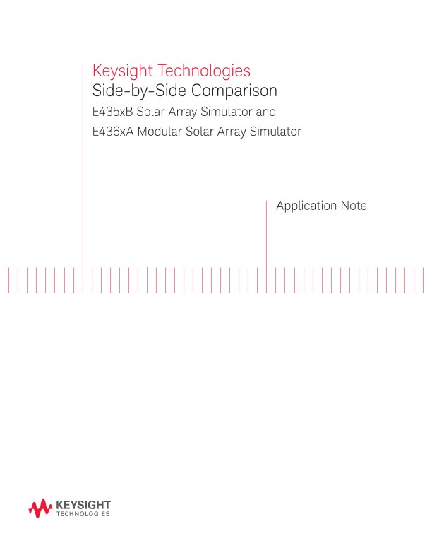 Comparison: E435xB and E436xA Solar Array Simulator PDF Asset Page | Keysight